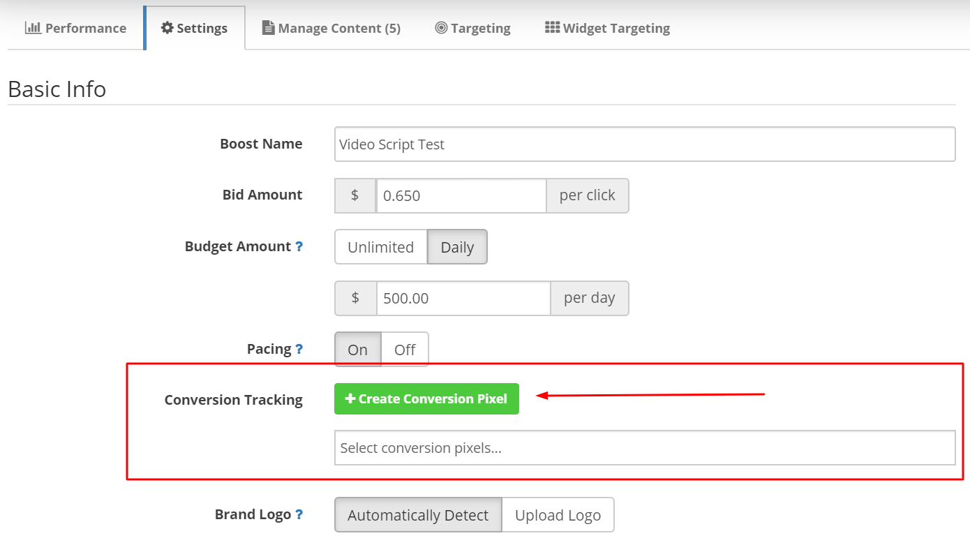 Pixel Conversion Tracking